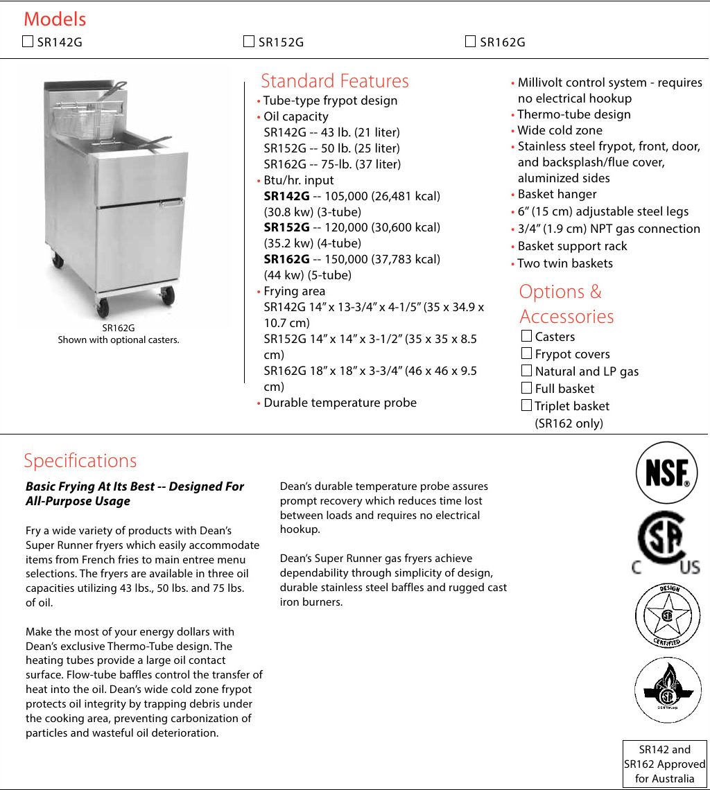 DEAN SR142G – MAQUINA ELECTRO PERU : IMPORTACION Y FABRICACION DE INDUSTRIA