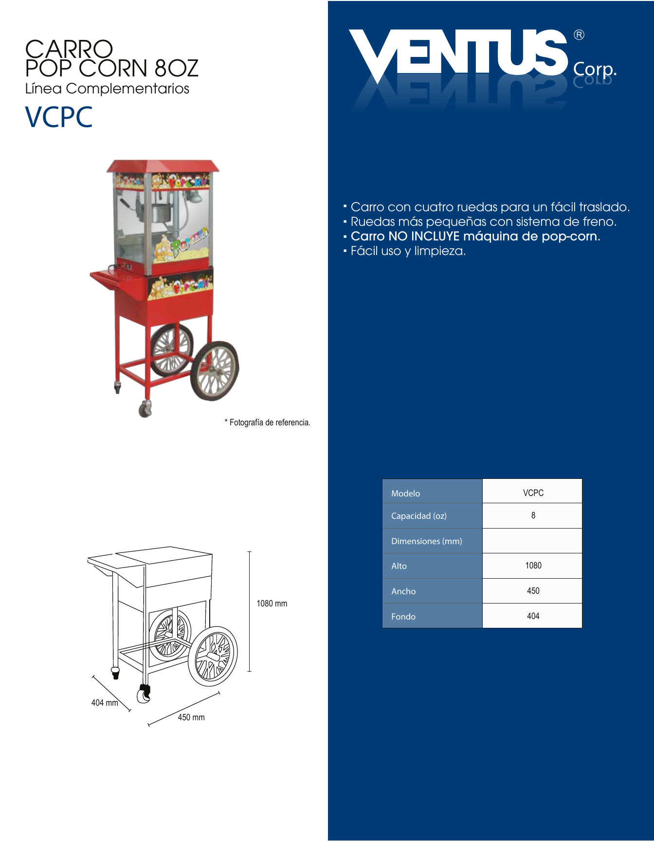 VENTUS VCPC – MAQUINA ELECTRO PERU : IMPORTACION Y FABRICACION DE INDUSTRIA