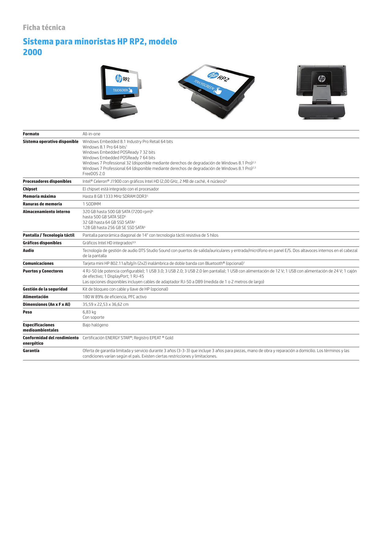 HP RP2 2000 – MAQUINA ELECTRO PERU : IMPORTACION Y FABRICACION DE INDUSTRIA